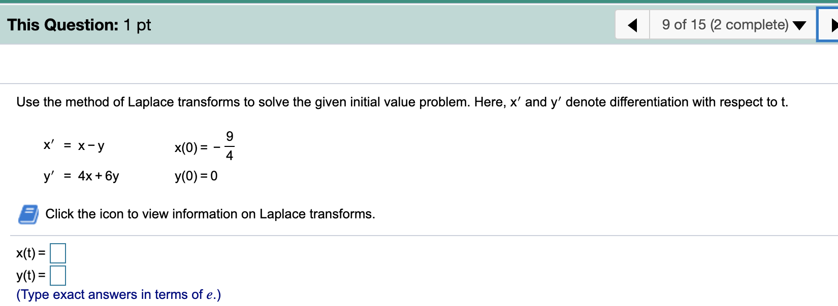 Solved Determine the equation of motion for an undamped | Chegg.com