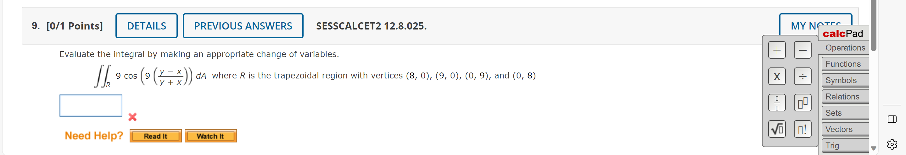 Solved Evaluate the integral by making an appropriate change | Chegg.com