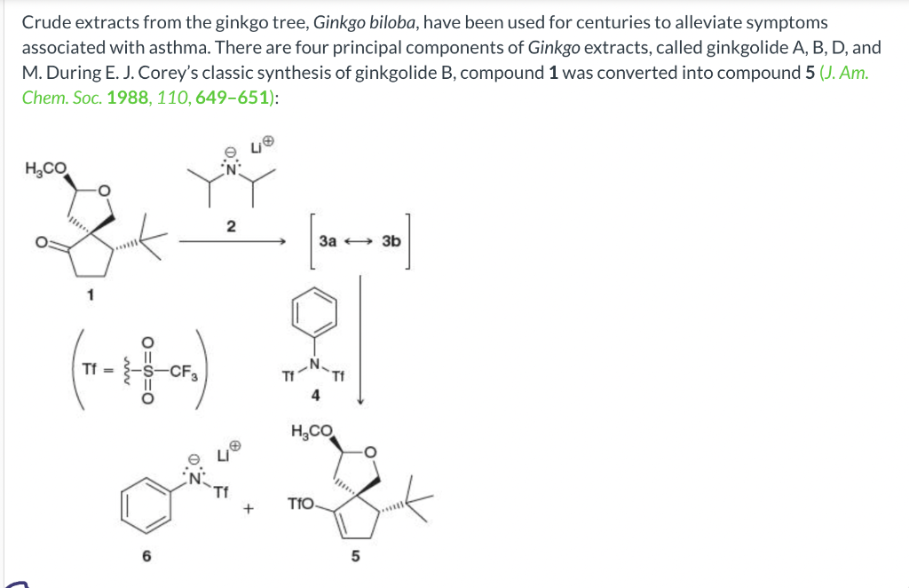 Solved Crude extracts from the ginkgo tree, Ginkgo biloba, | Chegg.com