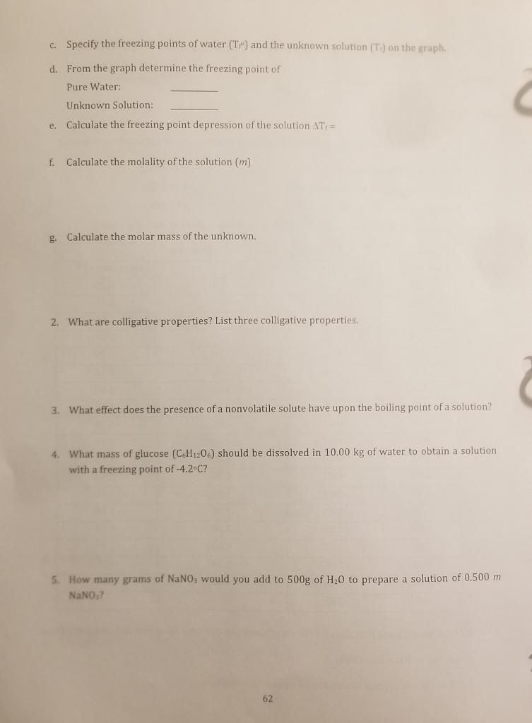 Solved Determining Molar Mass by Freezing Point Depression | Chegg.com