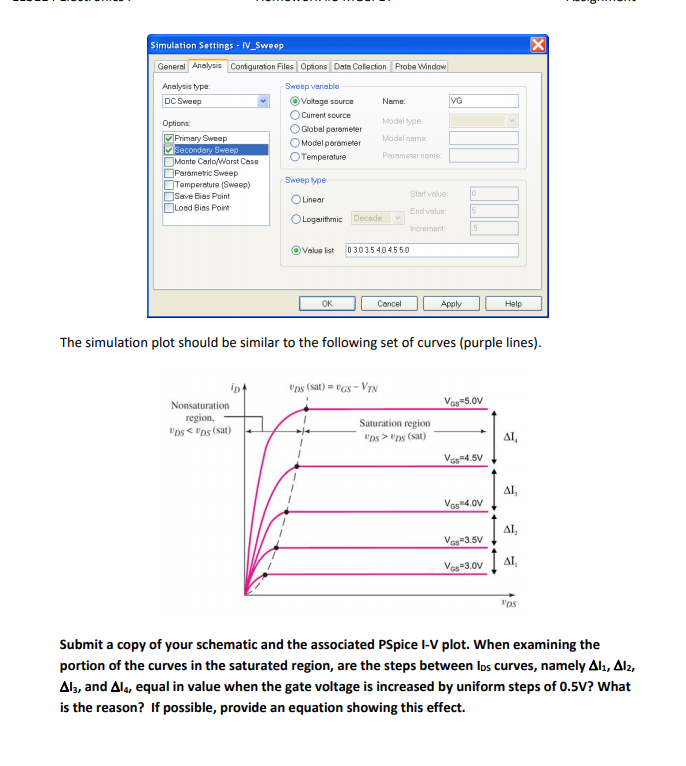Pspice circuit simulator. Run DC sweep and answer | Chegg.com