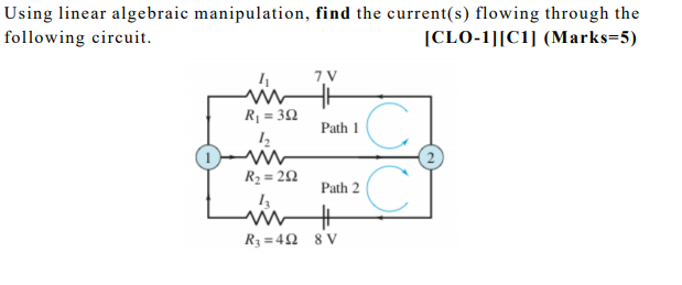 Solved Using linear algebraic manipulation, find the | Chegg.com