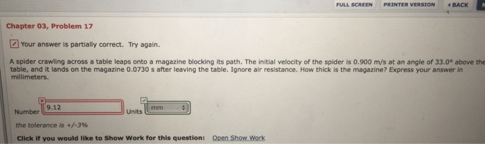 Solved FULL SCREEN PRINTER VERSION BACK Chapter 03, Problem | Chegg.com