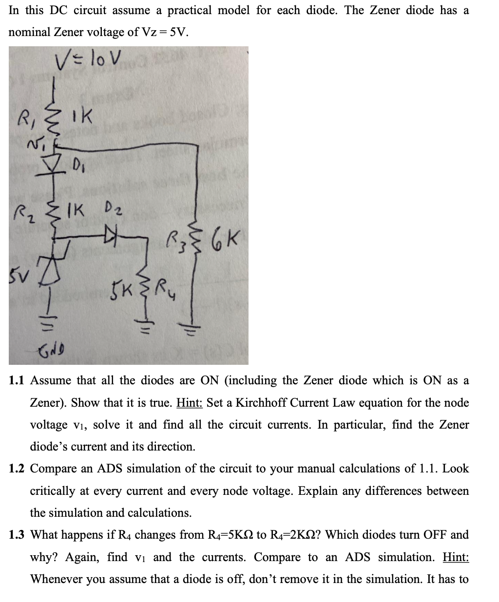 Solved In this DC circuit assume a practical model for each | Chegg.com