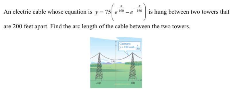 Solved An electric cable whose equation is | Chegg.com