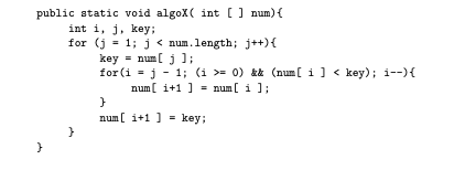 Solved public static void algoX( int ( ) num) { int i, j, | Chegg.com