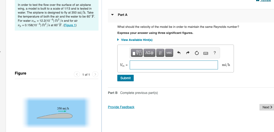 Solved Neview In order to test the flow over the surface of | Chegg.com