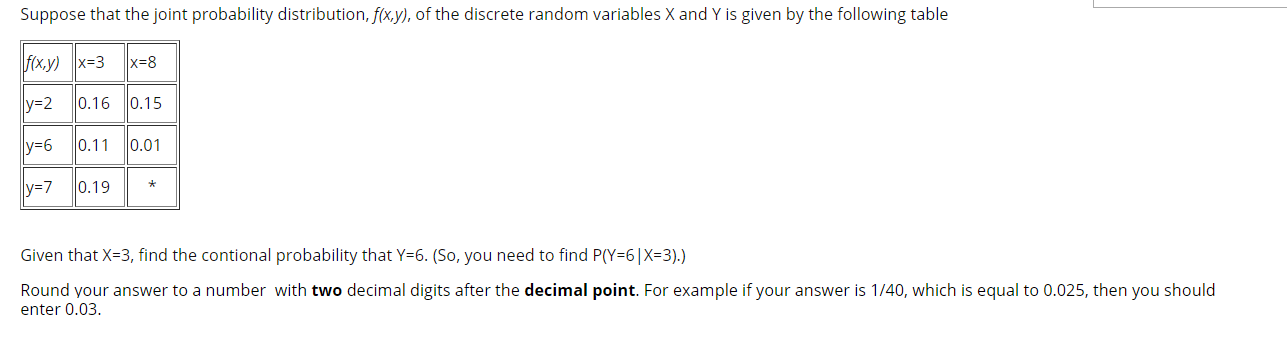 Solved Suppose that the joint probability distribution, | Chegg.com