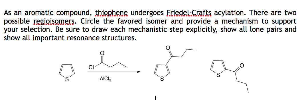 Solved As an aromatic compound, thiophene undergoes | Chegg.com