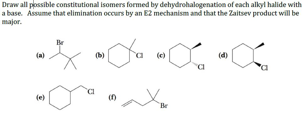 Solved Draw all possible constitutional isomers formed by | Chegg.com