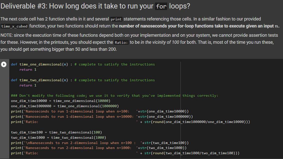 Solved Please answer deliverable #3, the time_x_cubed | Chegg.com