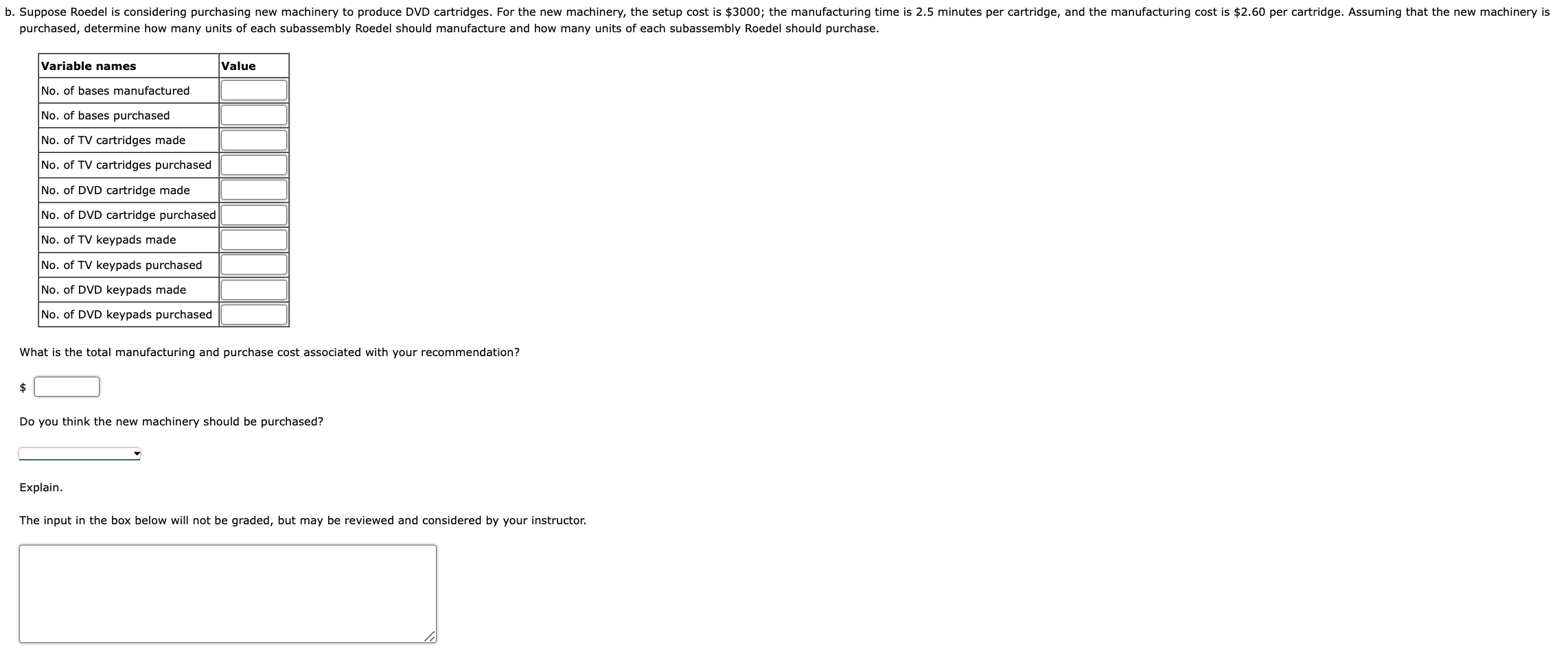 Solved purchased, determine how many units of each | Chegg.com