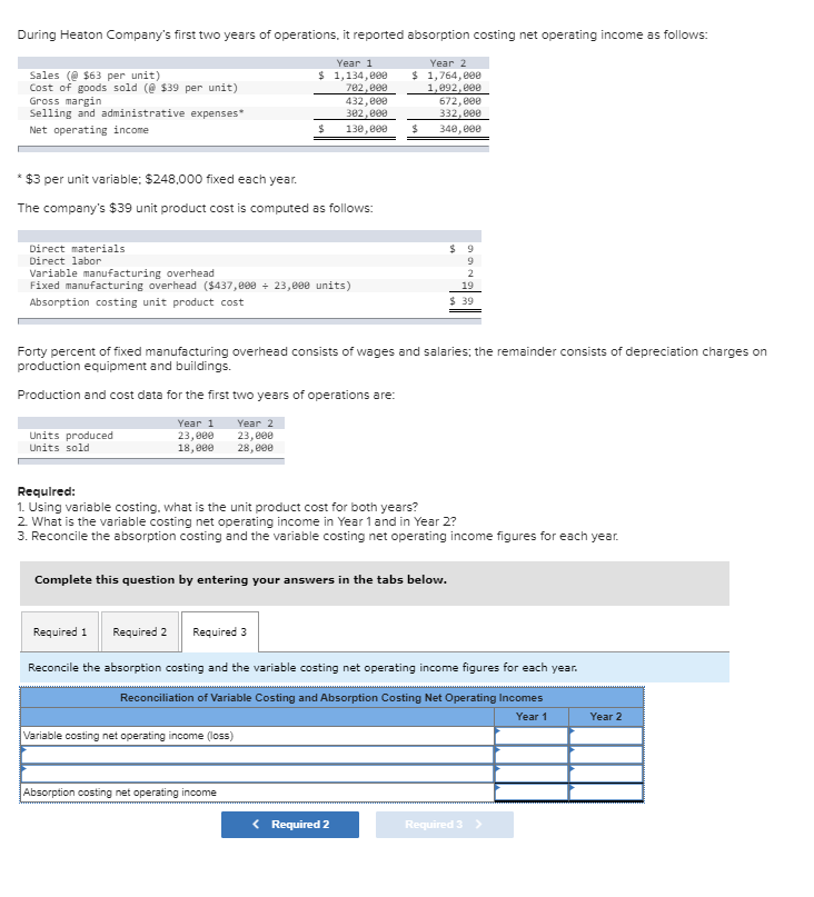 Solved Problem 4-19 (Algo) Variable Costing Income | Chegg.com