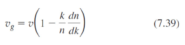 Solved Prove that the group velocity is given by the | Chegg.com