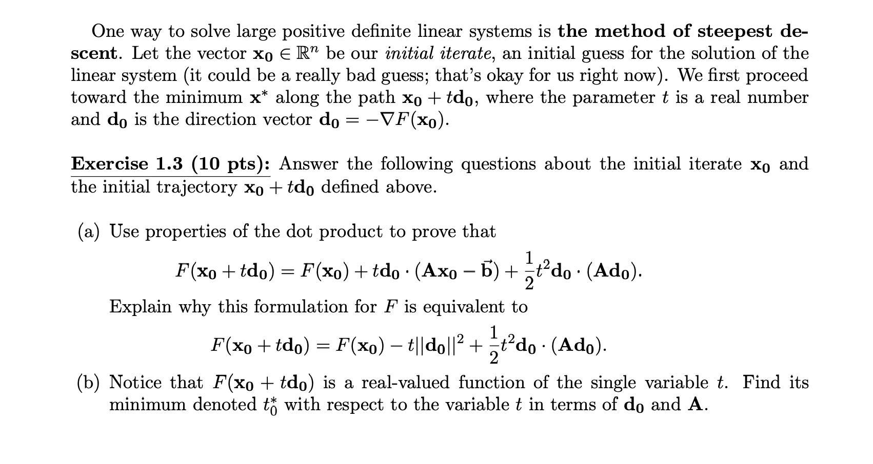 One way to solve large positive definite linear | Chegg.com