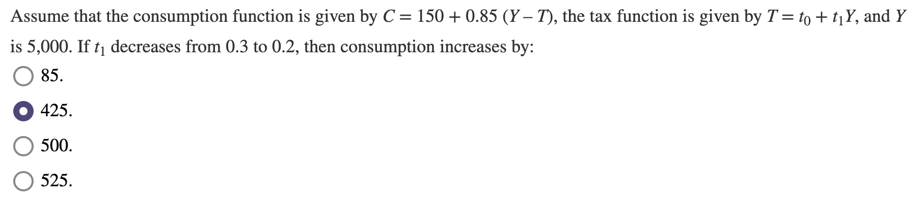 Solved Assume that the consumption function is given by | Chegg.com