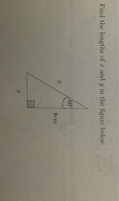 Solved Find the lengths of x and y in the figure below. | Chegg.com