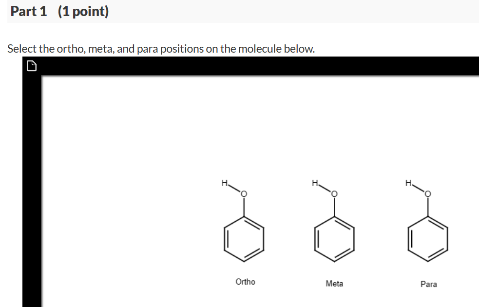 Solved Select the ortho, meta, and para positions on the | Chegg.com