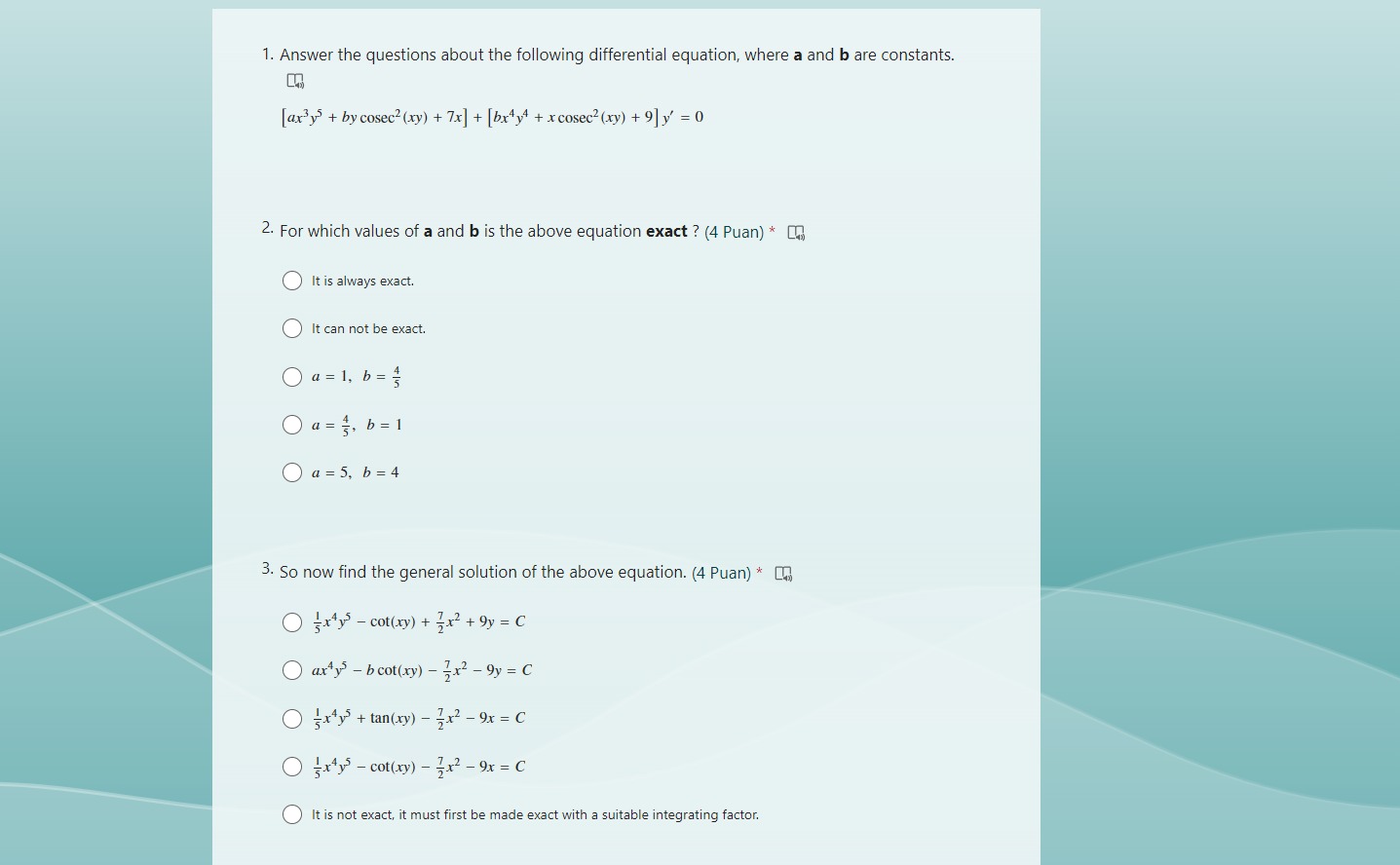 Solved 1. Answer the questions about the following | Chegg.com
