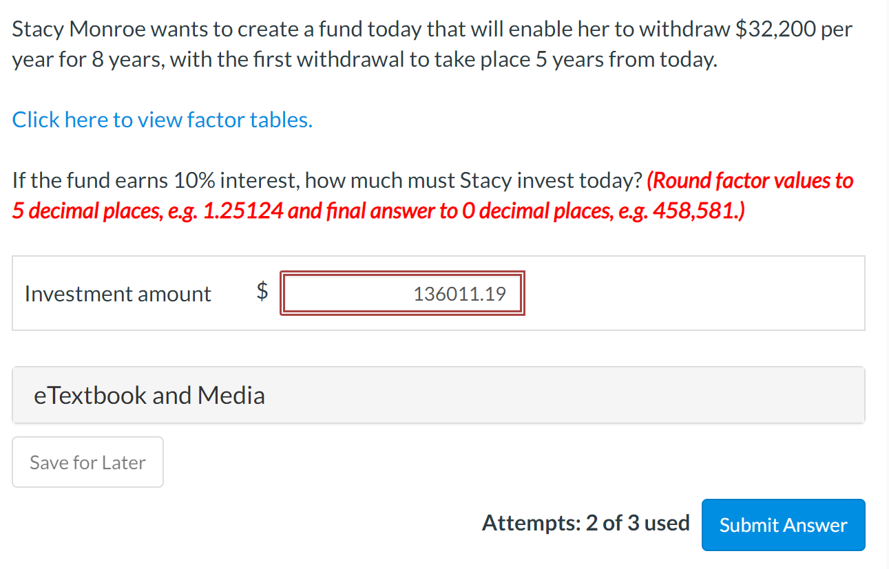 Solved Stacy Monroe wants to create a fund today that will | Chegg.com