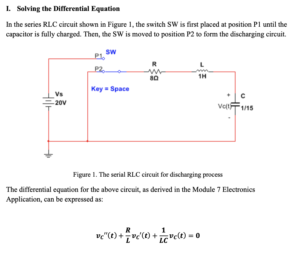 Solved I. Solving the Differential Equation In the series | Chegg.com