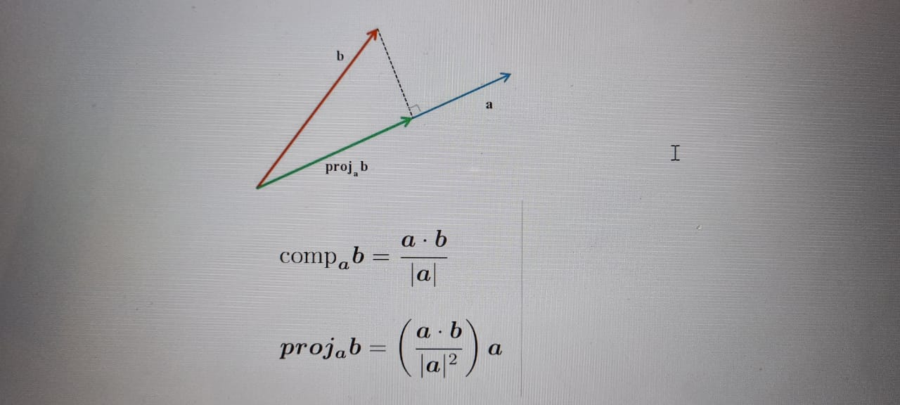 scalar and vector projection 1 recall the projection | Chegg.com