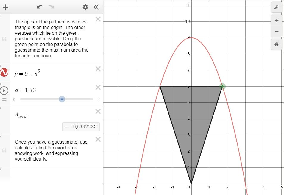 Solved 11- + Х 10 + The apex of the pictured isosceles | Chegg.com