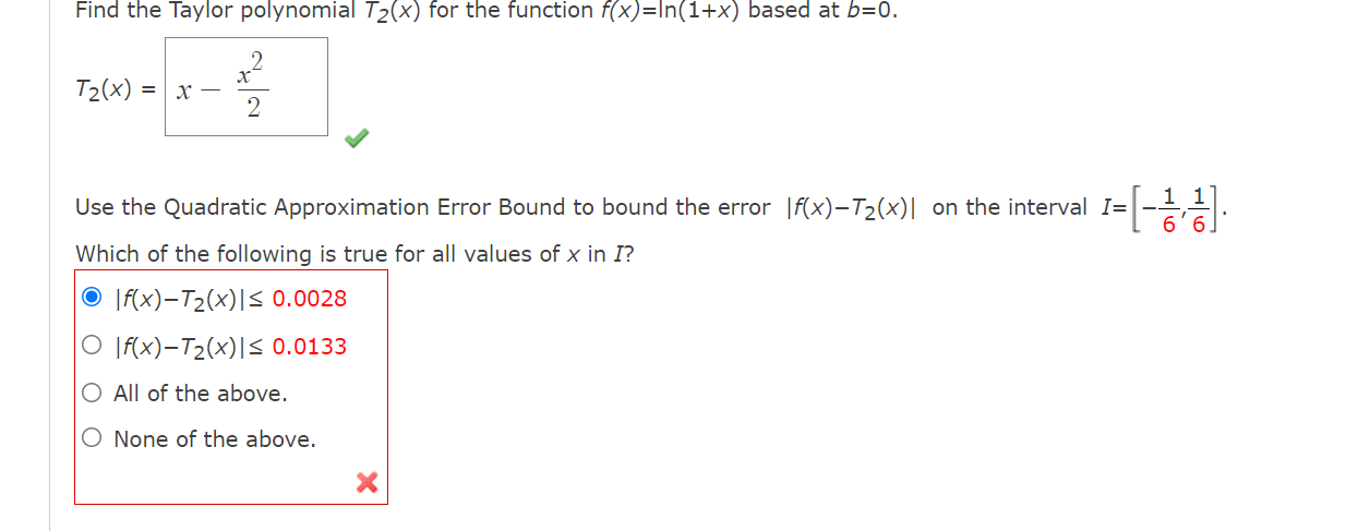 Solved Find the Taylor polynomial T2(x) for the function | Chegg.com