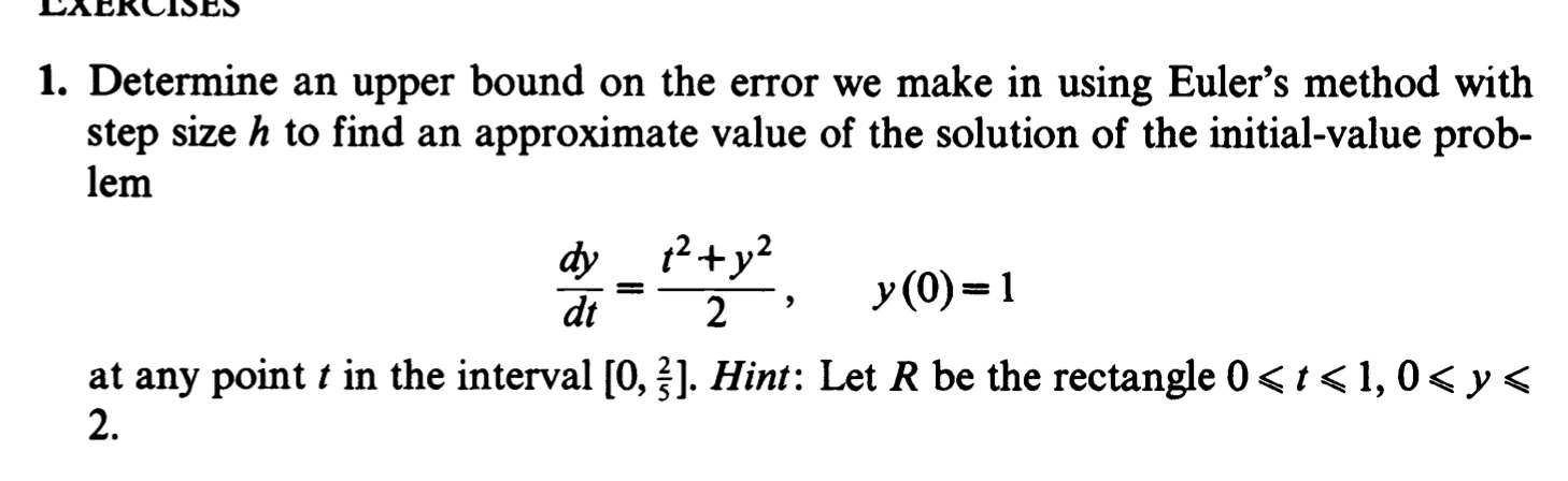 Solved Determine an upper bound on the error we make in | Chegg.com