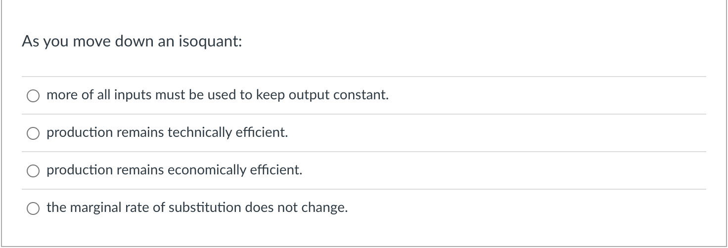 Solved When per-unit costs increase as output increases, | Chegg.com