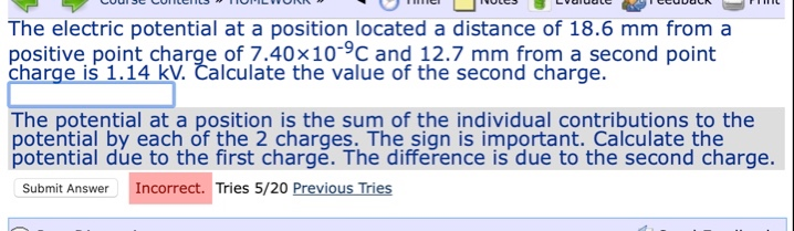 Solved The electric potential at a position located a | Chegg.com