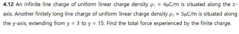 Solved 4.12 An infinite line charge of uniform linear charge | Chegg.com