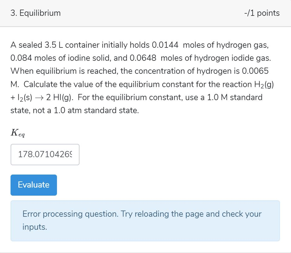 Solved A sealed 3.5 L container initially holds 0.0144 | Chegg.com