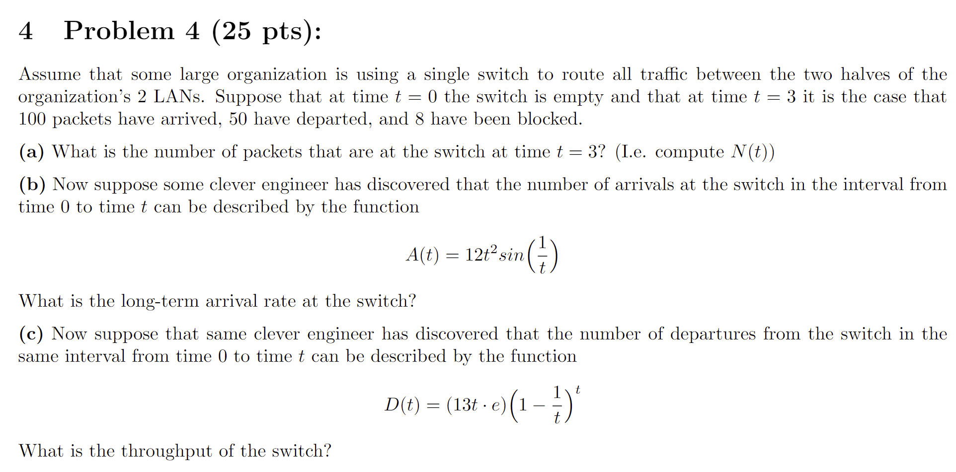 4 Problem 4 (25 pts): Assume that some large | Chegg.com