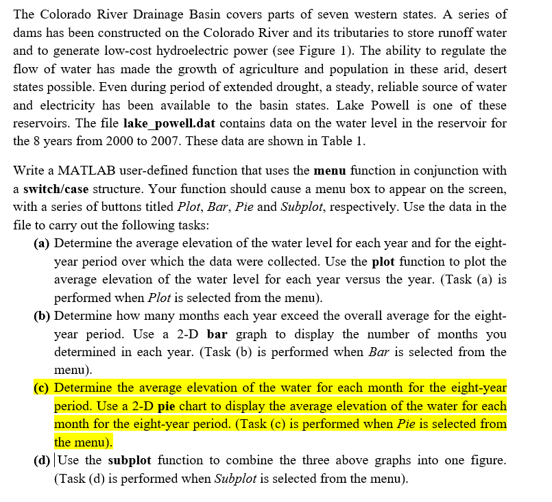 Solved The Colorado River Drainage Basin covers parts of | Chegg.com