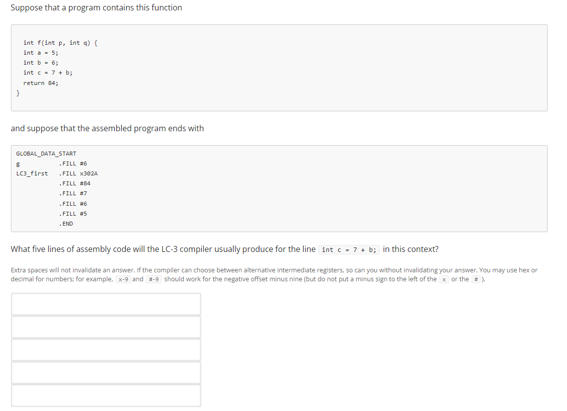 Solved Suppose that a program contains this function int f( | Chegg.com