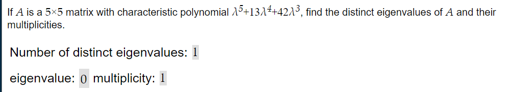 Solved If A Is A 5x5 Matrix With Characteristic Polynomial 5523