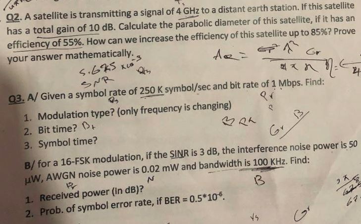 Solved Q1. A/ For an Differential D16-PSK modulation, find: | Chegg.com