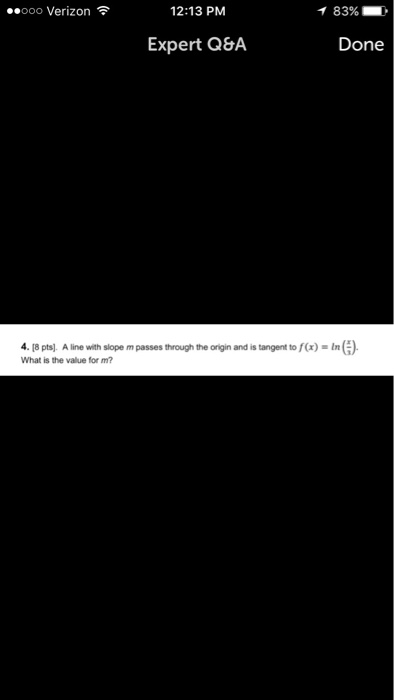 Solved A line with slope m passes through the origin and is | Chegg.com