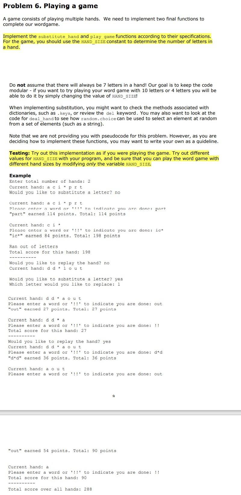 Problem 6. Playing a game A game consists of playing | Chegg.com