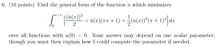 Solved 6. (10 points) Find the general form of the function | Chegg.com