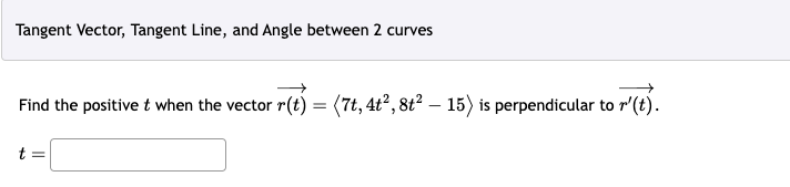 Solved Tangent Vector, Tangent Line, and Angle between 2 | Chegg.com