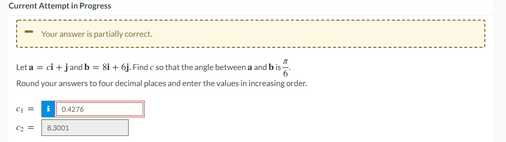 Solved Current Attempt in Progress Your answer is partially | Chegg.com