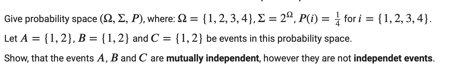 1 Give probability space (12, E, P), where: 12 | Chegg.com