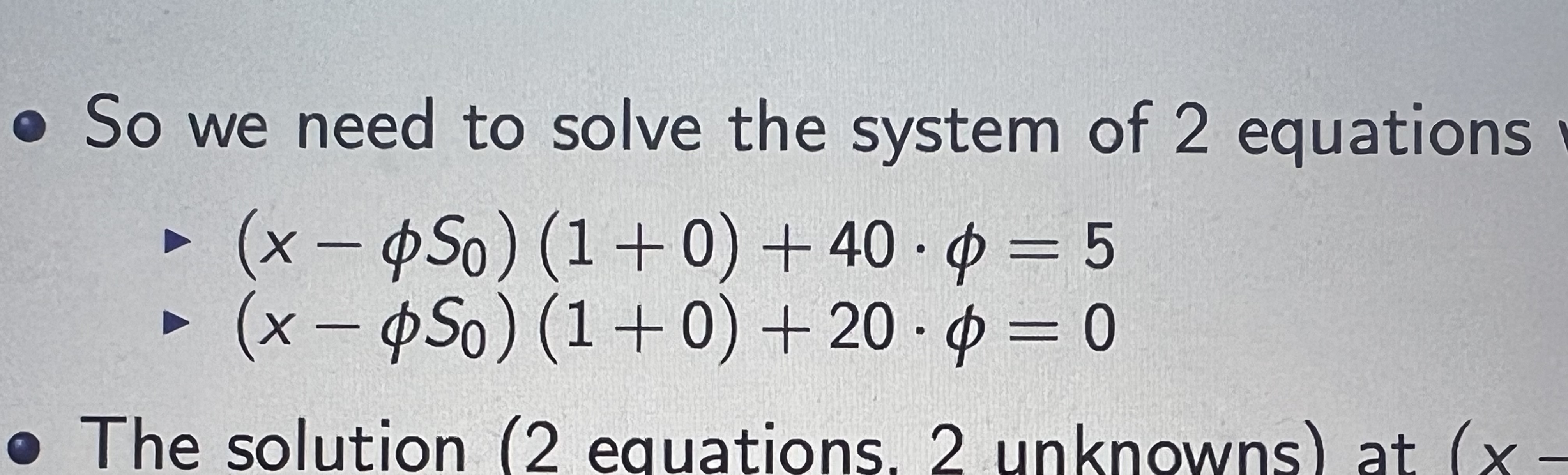 So we need to solve the system of 2 equations - | Chegg.com
