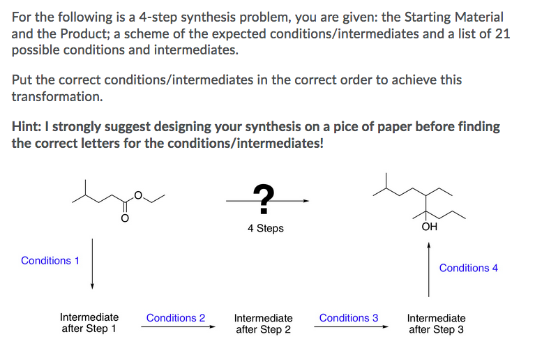 Solved For the following is a 4-step synthesis problem, you | Chegg.com
