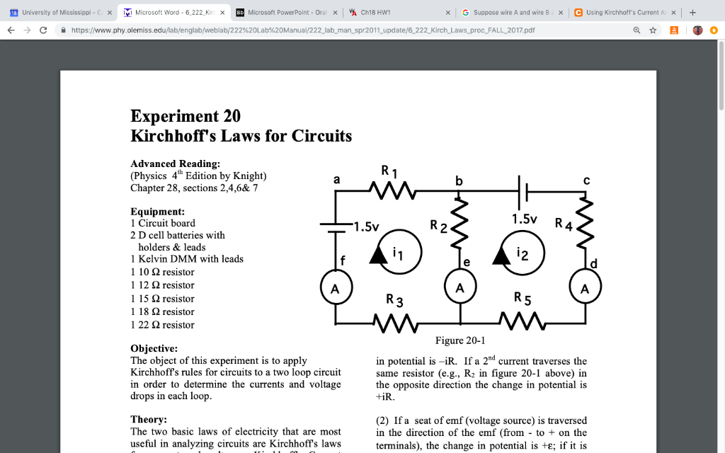 Solved Using Kirchhoff’s current and voltage laws explicitly | Chegg.com