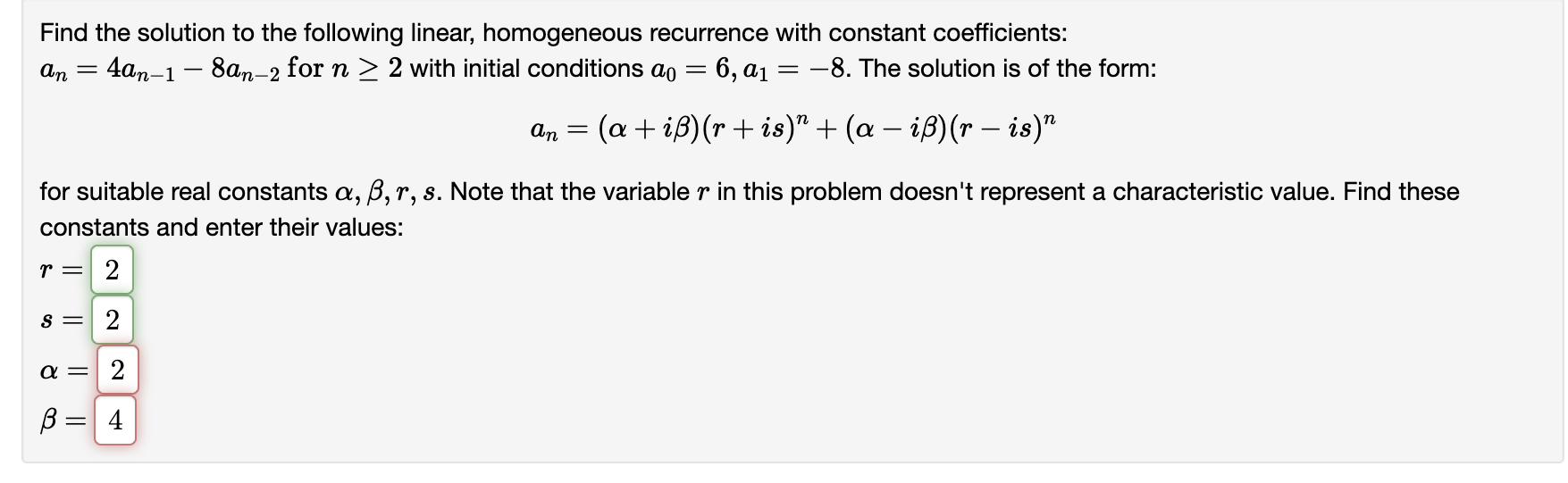 Solved Find the solution to the following linear, | Chegg.com
