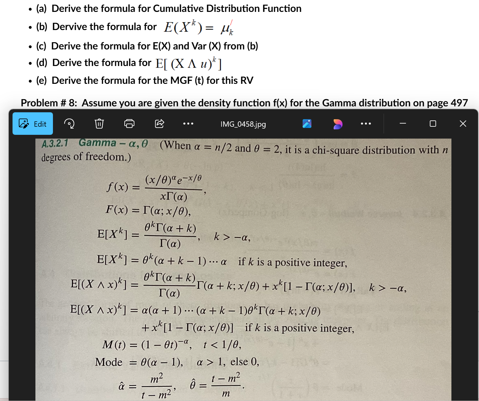 Please actually show the derivations (a) ﻿Derive the | Chegg.com