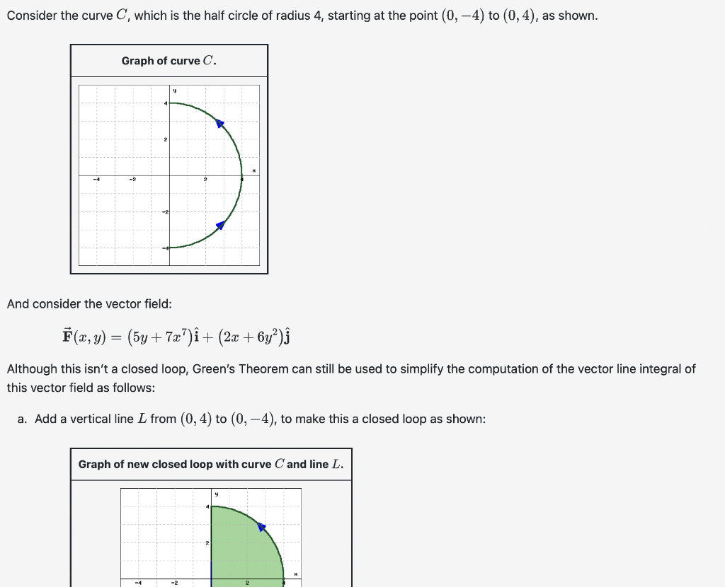 Solved Consider the curve C, which is the half circle of | Chegg.com